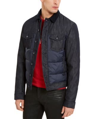 A|X Armani Exchange Men's Mixed Media Jacket - Macy's