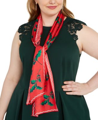 Echo Holly Jolly Silk Oblong Scarf - Macy's