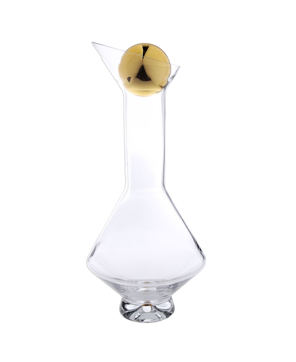 Click here for Classic Touch Glass Diamond Shaped Decanter with G... prices