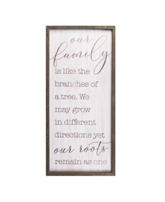 P Graham Dunn Our Family Is Like The Branches Of A Tree Wall Art - Macy's