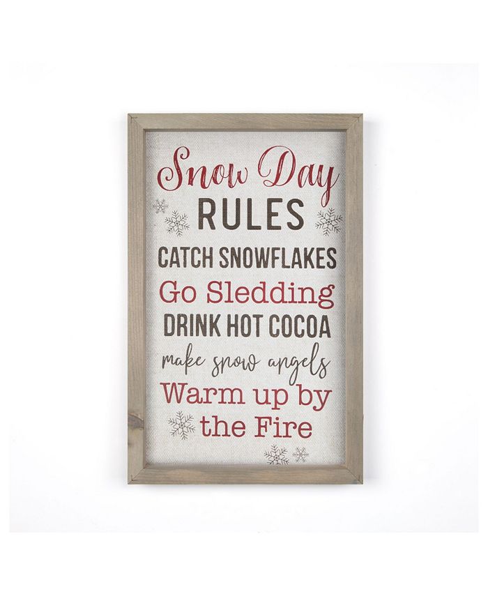 P Graham Dunn Snow Day Rules Wall Art - Macy's