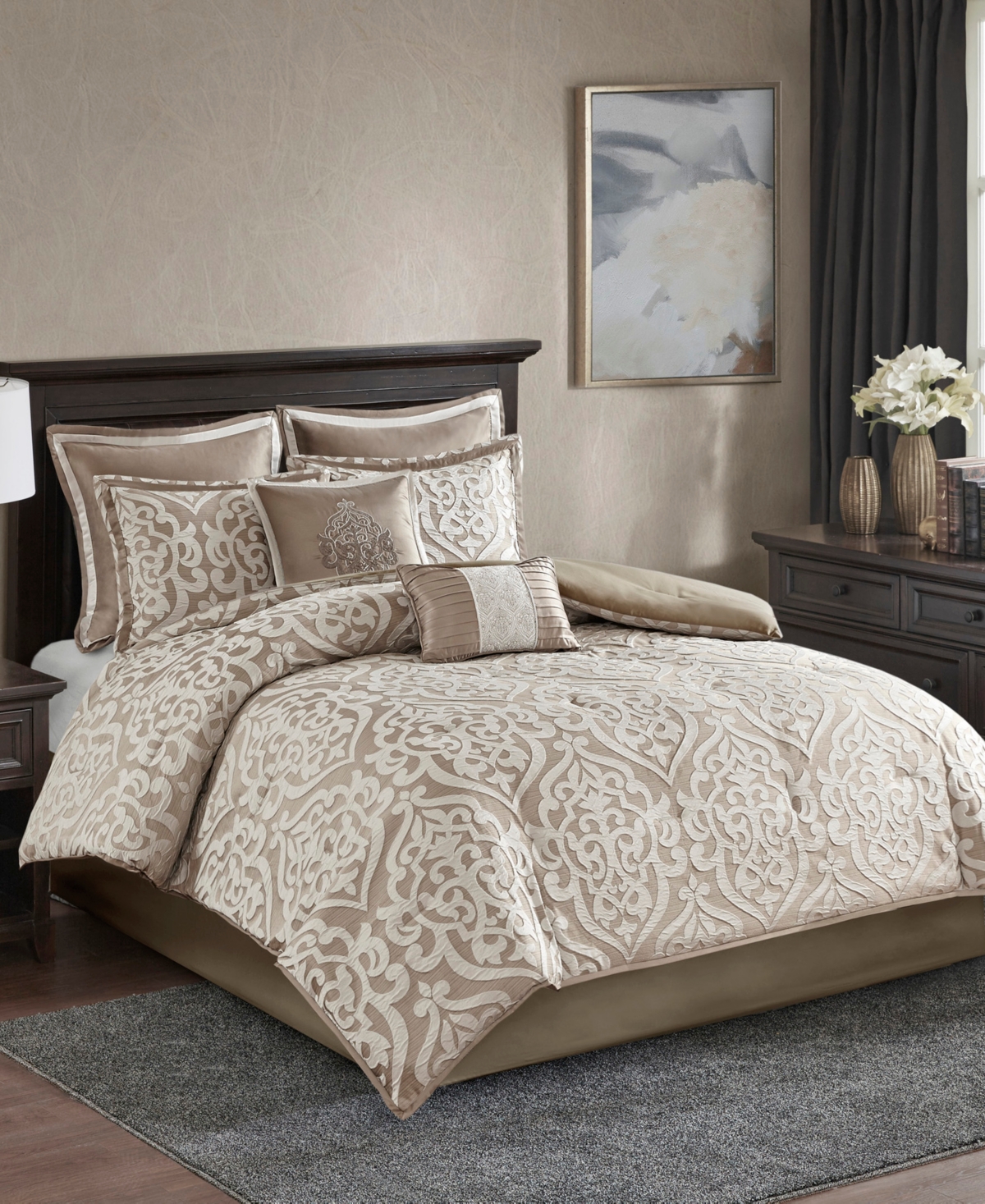 Click here for Madison Park Odette Jacquard 8-Pc. Comforter Set... prices