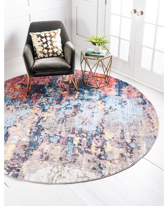 Jill Zarin Chelsea Downtown Jzd009 Multi 8' x 8' Round Rug & Reviews ...