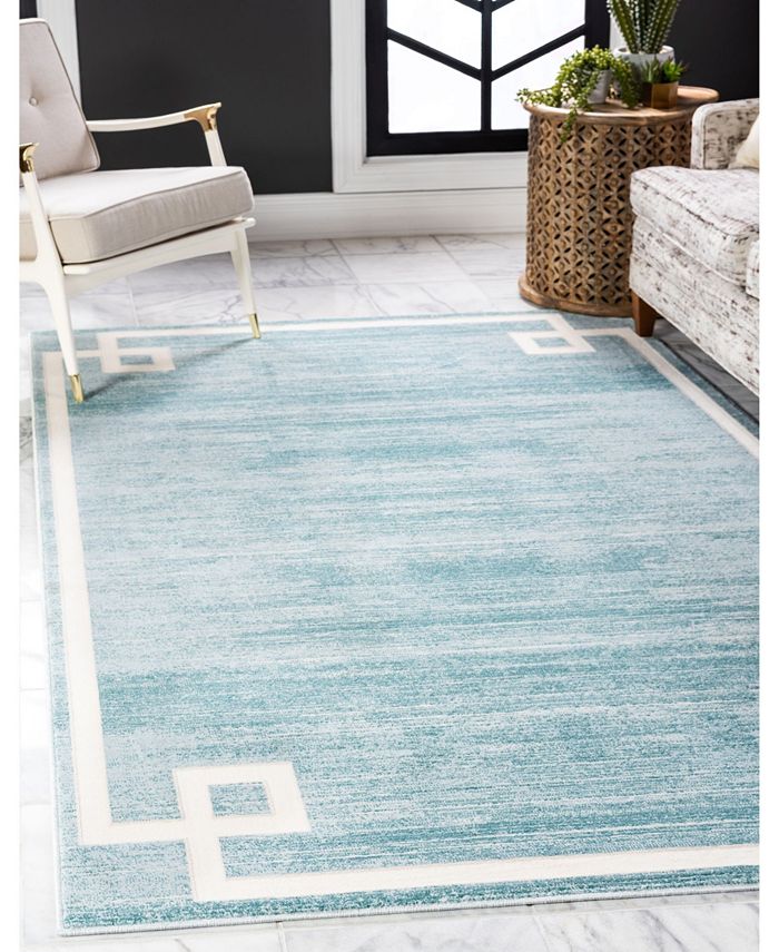 Jill Zarin Lenox Hill Uptown Jzu005 Turquoise 8' x 10' Area Rug - Macy's