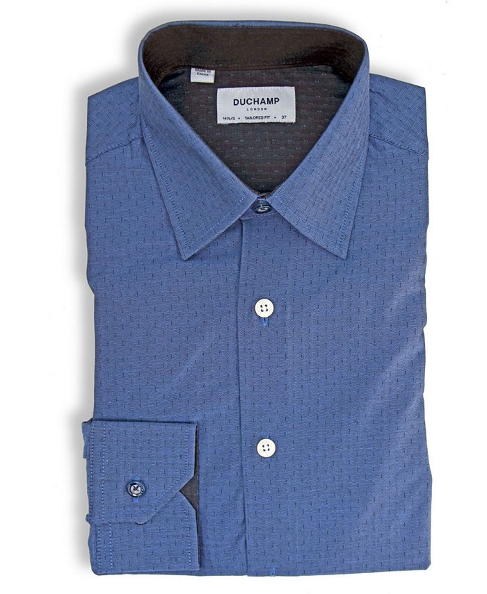 DUCHAMP LONDON Stripe Cotton Dress Shirt - Macy's