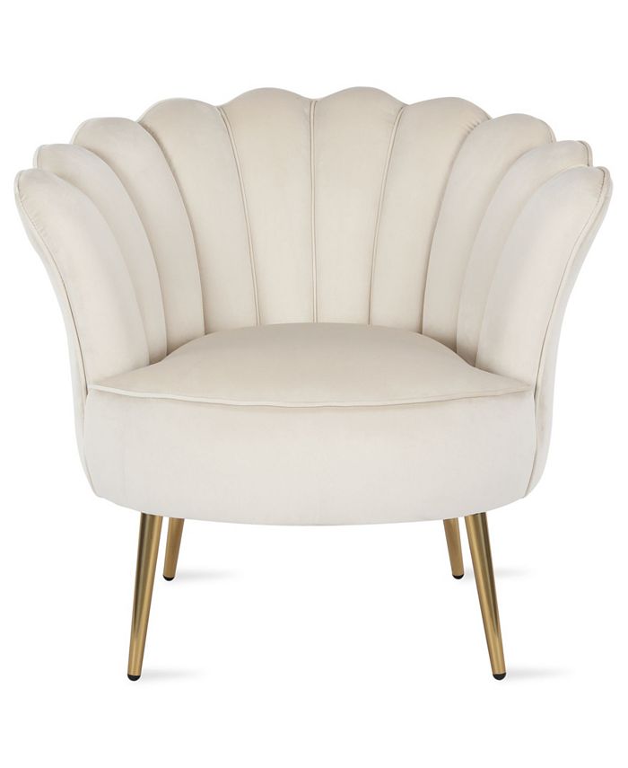 Novogratz Collection Presley Modern Glam Seashell Accent Chair - Macy's