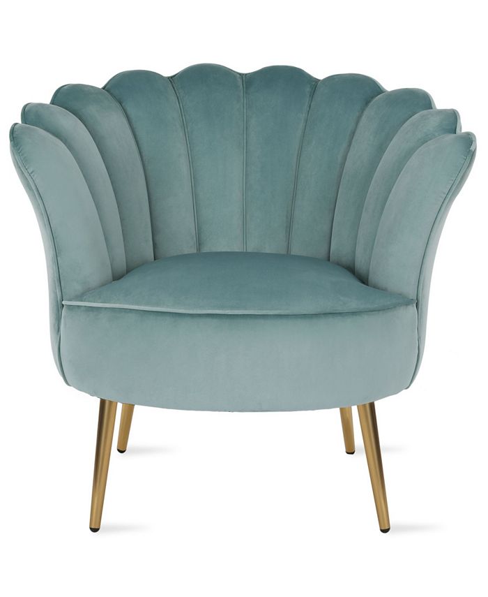 Novogratz Collection Presley Modern Glam Seashell Accent Chair - Macy's