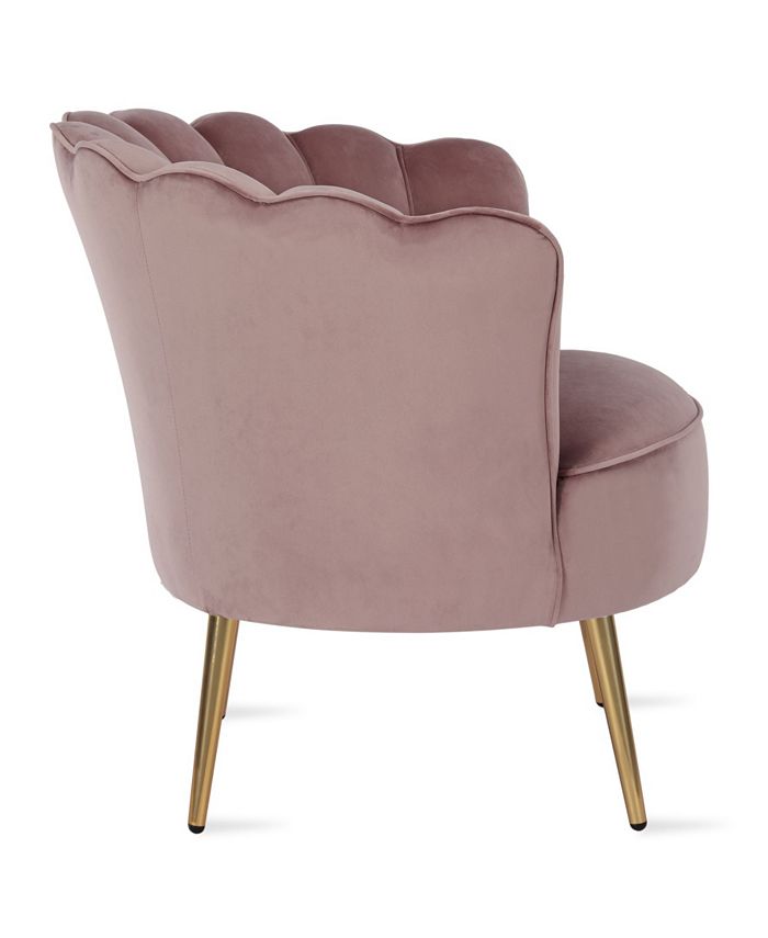 Novogratz Collection Presley Modern Glam Seashell Accent Chair - Macy's