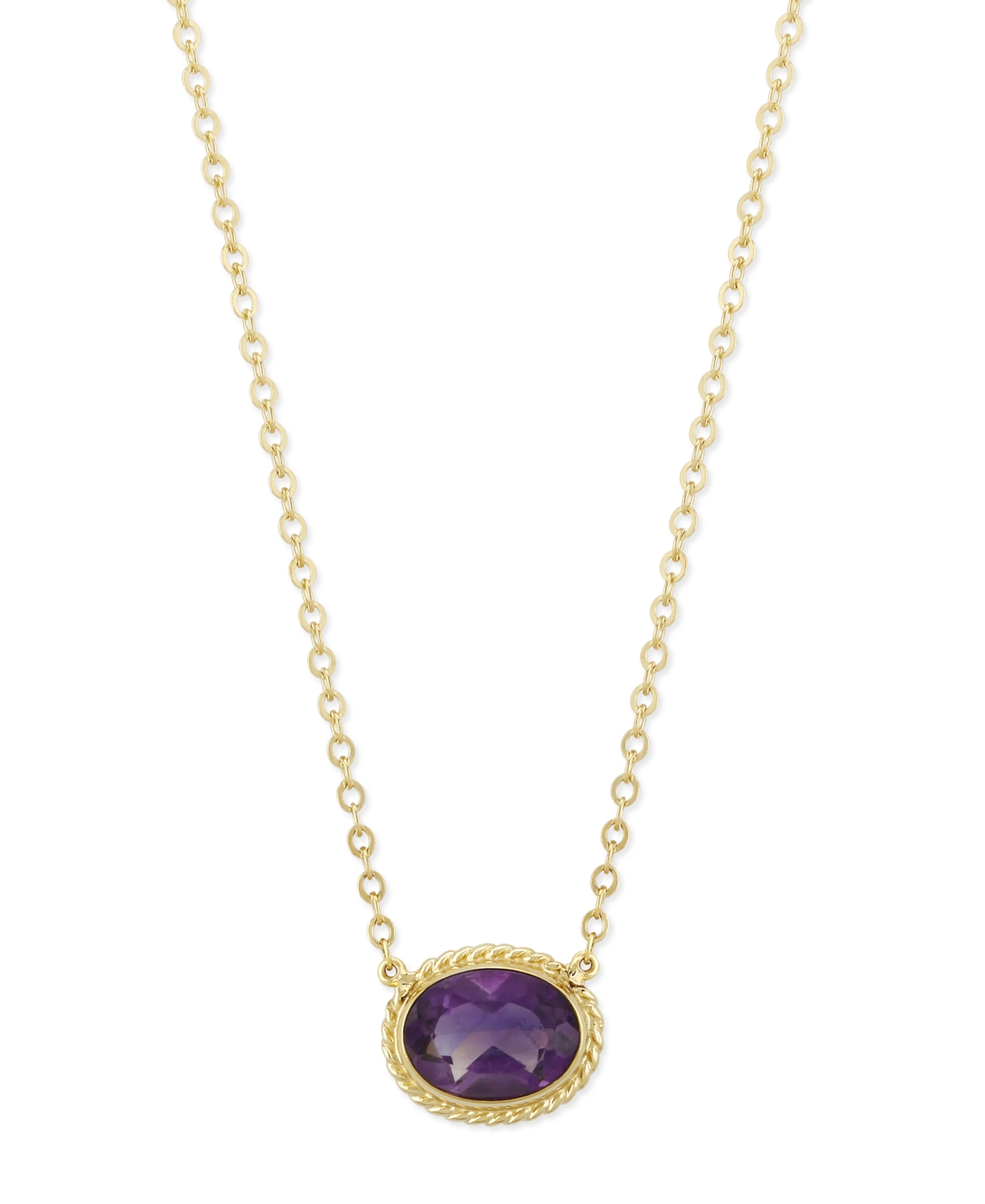 Click here for Gemstone Twist Gallery Necklace in 14k Yellow Gold... prices
