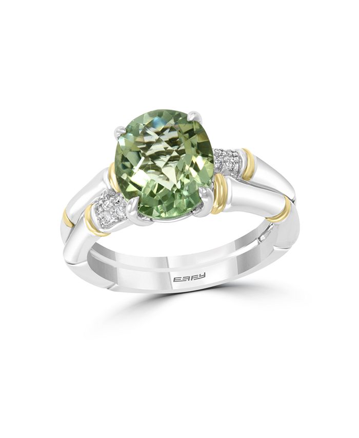 EFFY Collection EFFY® Green Amethyst (2-3/8 ct. t.w.) Diamond Accent ...
