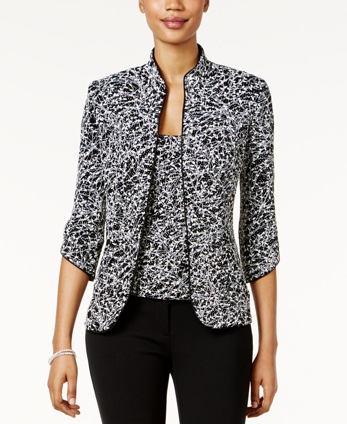 Alex Evenings Printed Jacket and Top Set - Macy's