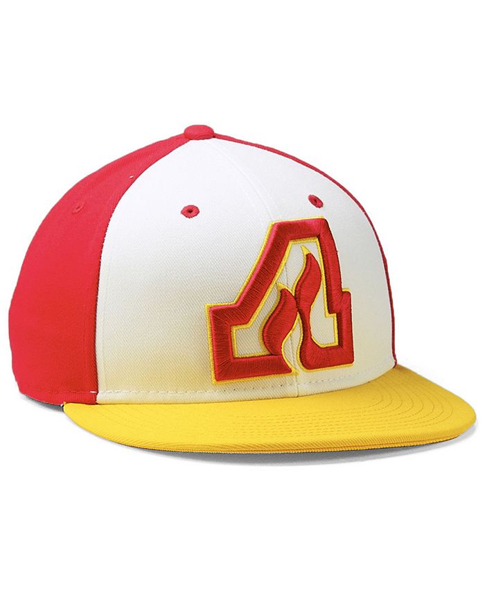 Authentic NHL Headwear Atlanta Flames Tri-Color Throwback Snapback Cap ...