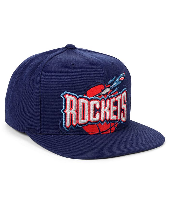 Mitchell & Ness Houston Rockets Hardwood Classic Cropped Snapback Cap ...