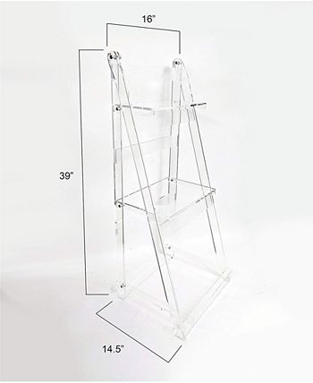 DesignStyles Clear Acrylic Ladder Shelf - Macy's