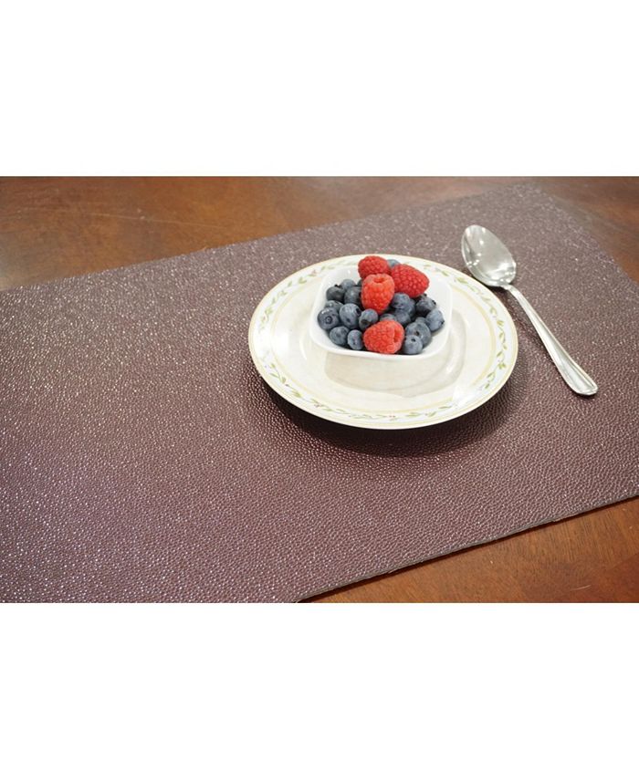 Dainty Home Faux Leather Pebble Slip Resistant Suede Backing Embossed ...