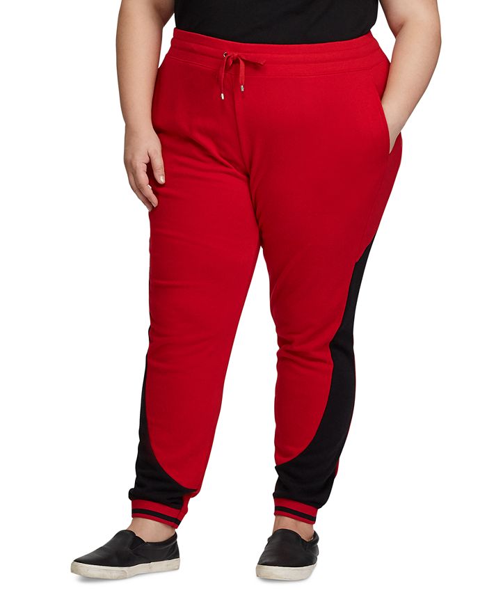 Lauren Ralph Lauren Plus Size Terry Track Pants - Macy's