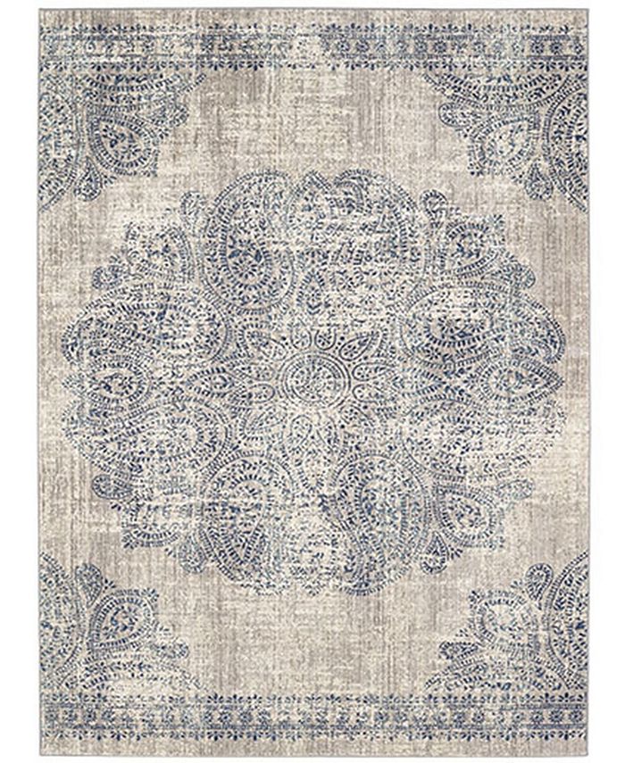Scott Living Expressions Dharma Medallion Indigo 9'6" x 12'11" Area Rug ...