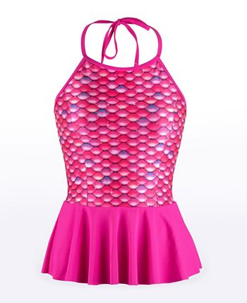 Fin Fun Mermaid Scale-Print Peplum Tankini Top - Macy's