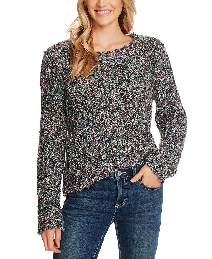 CeCe Multicolored Crew-Neck Sweater - Macy's