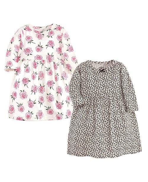 Little Treasure Baby Girl Long Sleeve Dress, 2 Pack & Reviews - All ...