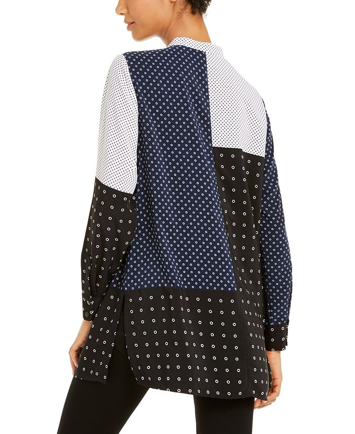 Alfani Mixed-Print Tunic, Created For Macy's - Macy's