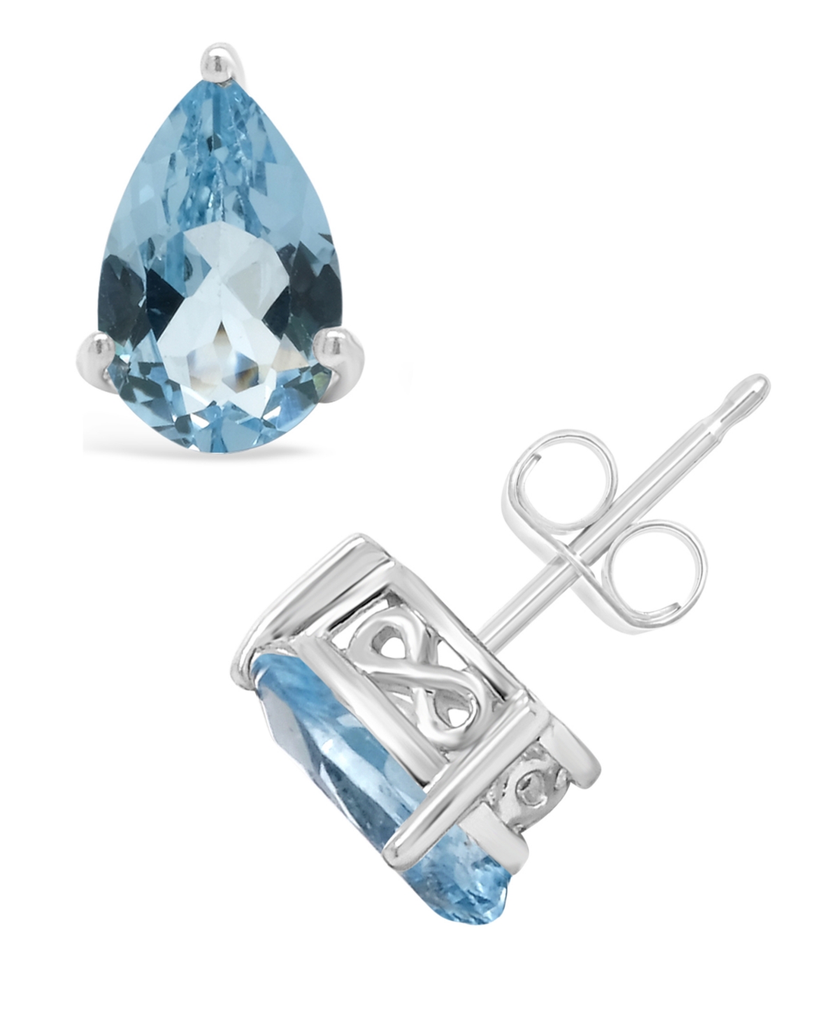 Click here for Pear-shape Gemstone Stud Earrings in Sterling Silv... prices