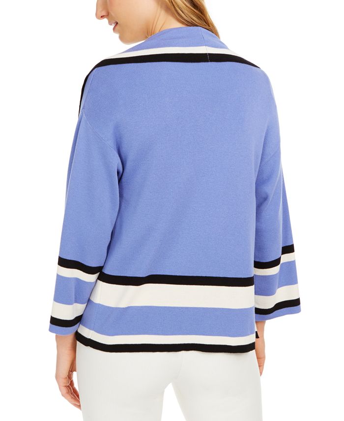 Anne Klein Colorblocked Open-Front Cardigan Sweater - Macy's