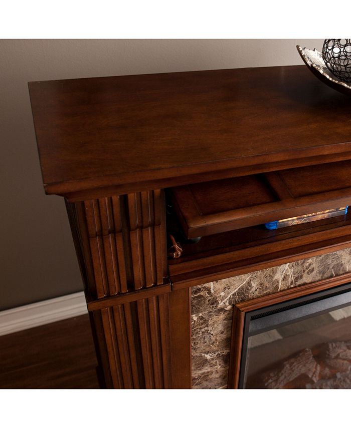 Southern Enterprises Eldridge Alexa-Enabled Electric Fireplace with ...