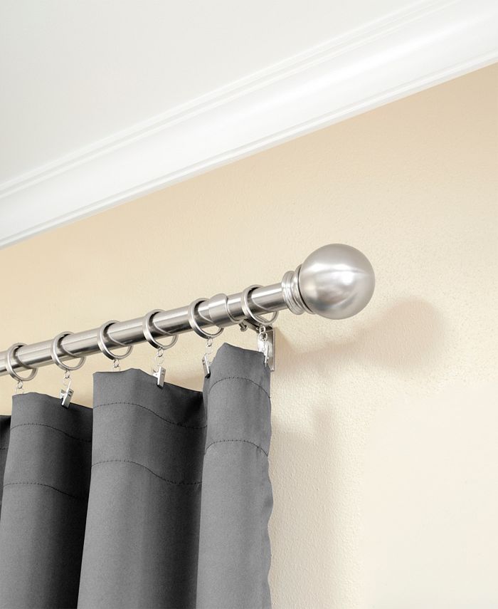 Lumino Ball 1" Single Drapery Rod and Hardware Set, 42" - 120" - Macy's