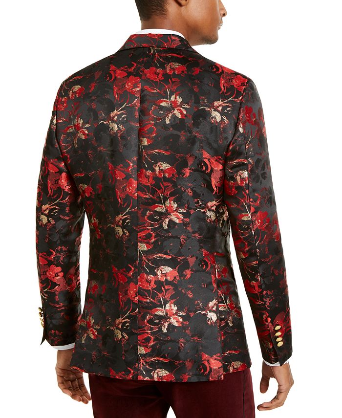 Tallia Orange Men's Slim-Fit Red/Black Floral Dinner Jacket - Macy's