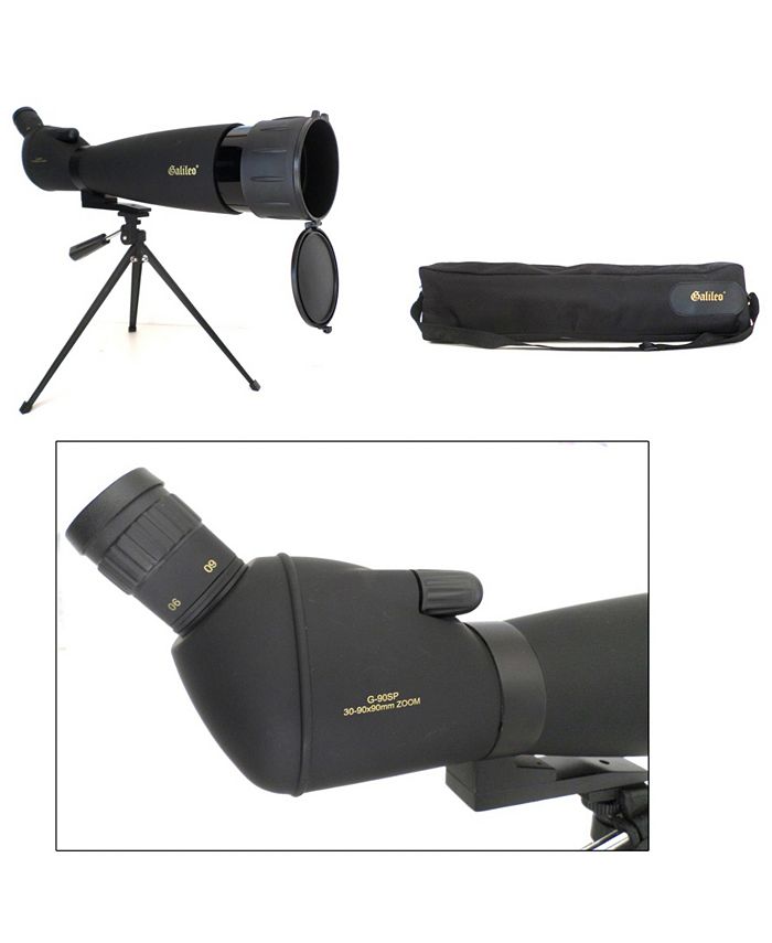 Galileo 30x - 90x Zoom Spotting Scope with Smartphone Adapter and ...