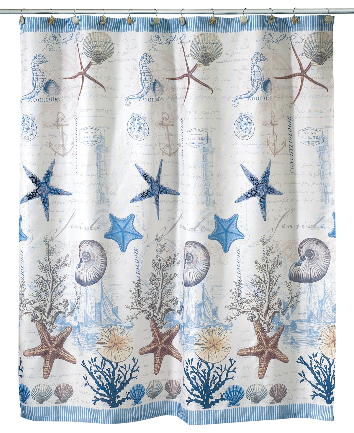 Click here for Avanti Antigua Starfish & Seashells Printed Shower... prices