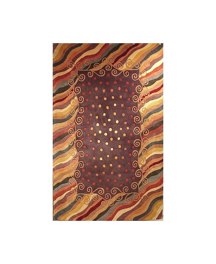 Momeni Area Rug, Perspective Frames Amethyst 3' 6" x 5' 6" - Macy's