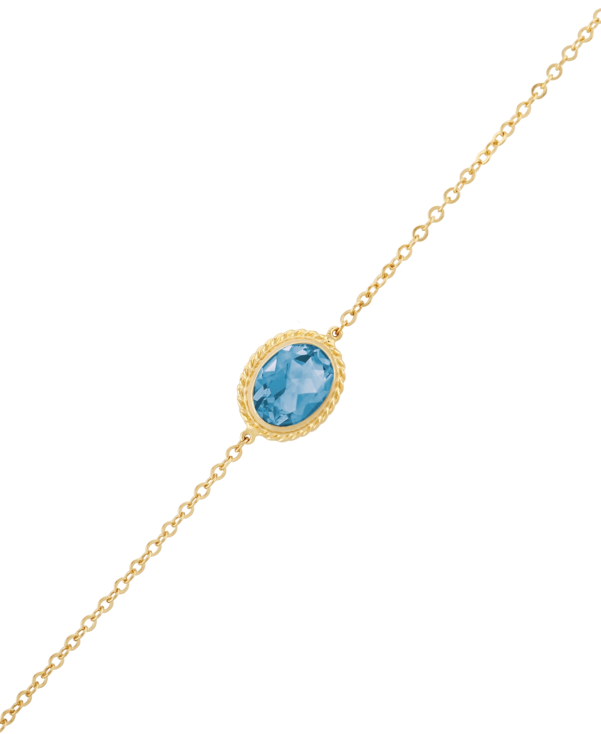 Click here for Gemstone Twist Gallery Bracelet in 14k Yellow Gold... prices