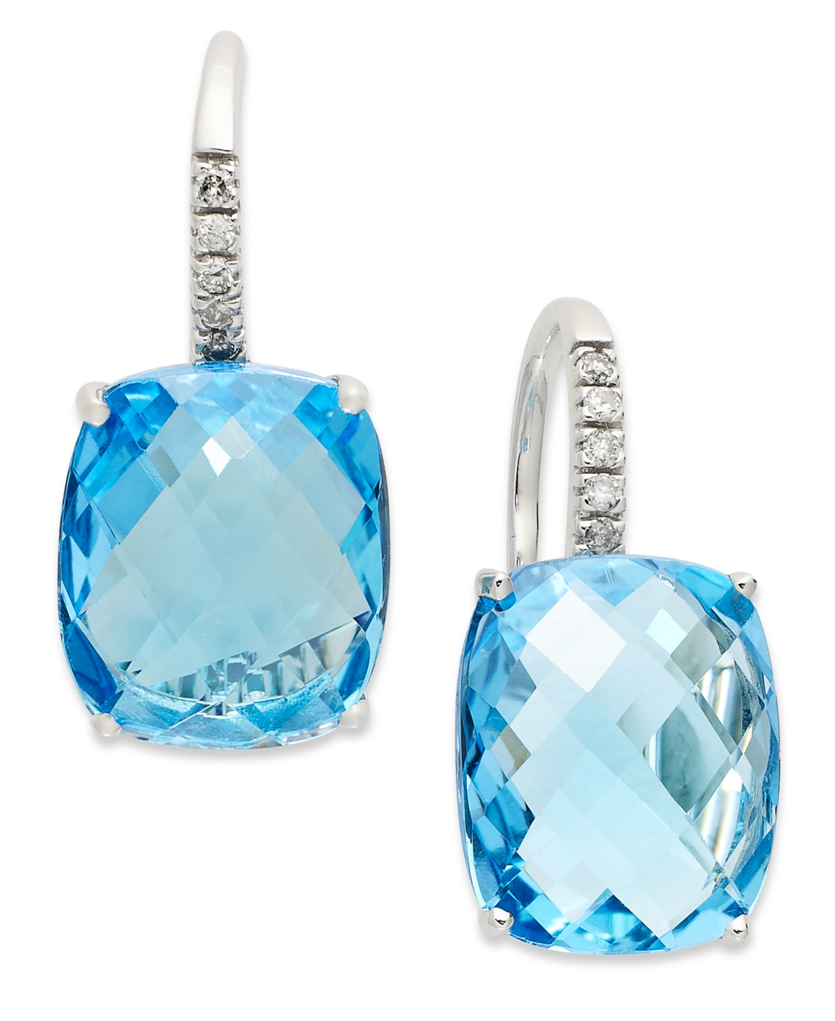 Click here for 14k White Gold Earrings  Blue Topaz (16 ct. t.w.)... prices