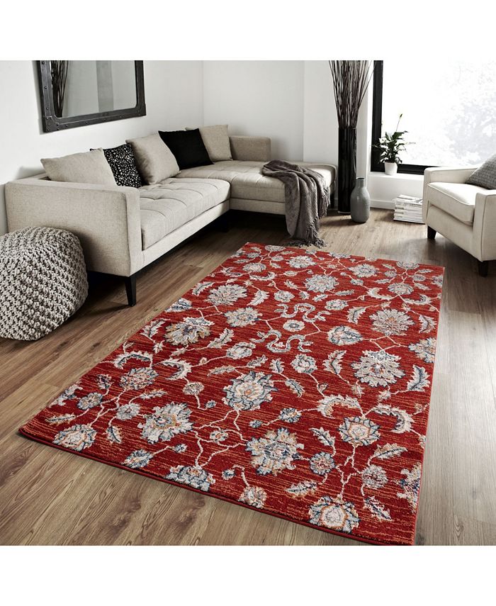 Asbury Looms Century Julius 4500 11238 912 Crimson 7'10" x 10'6" Area ...