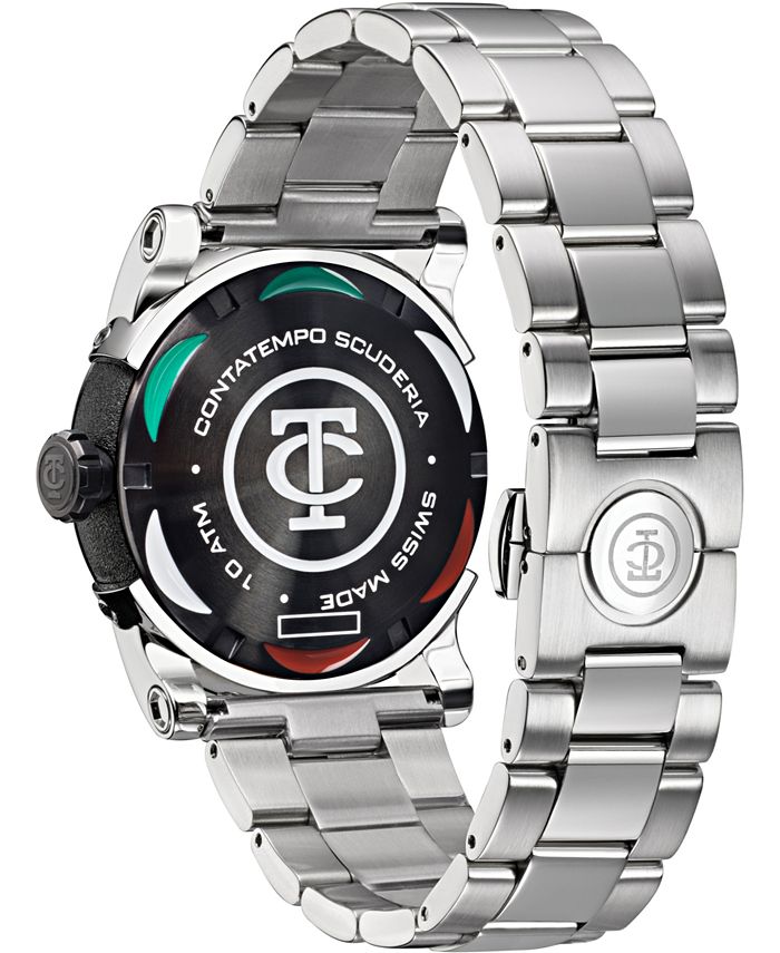CT Scuderia Men's Swiss Testa Piatta Stainless Steel Bracelet Watch ...