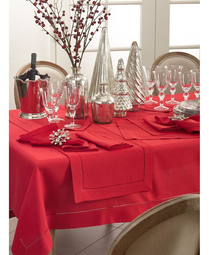 Saro Lifestyle Classic Hemstitch Border Table Runner 16 X 120 Macys