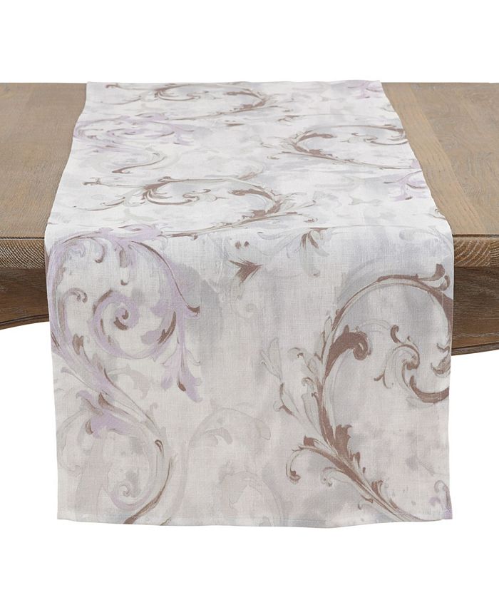 Saro Lifestyle Baroque Strokes Table Runner - Macy's