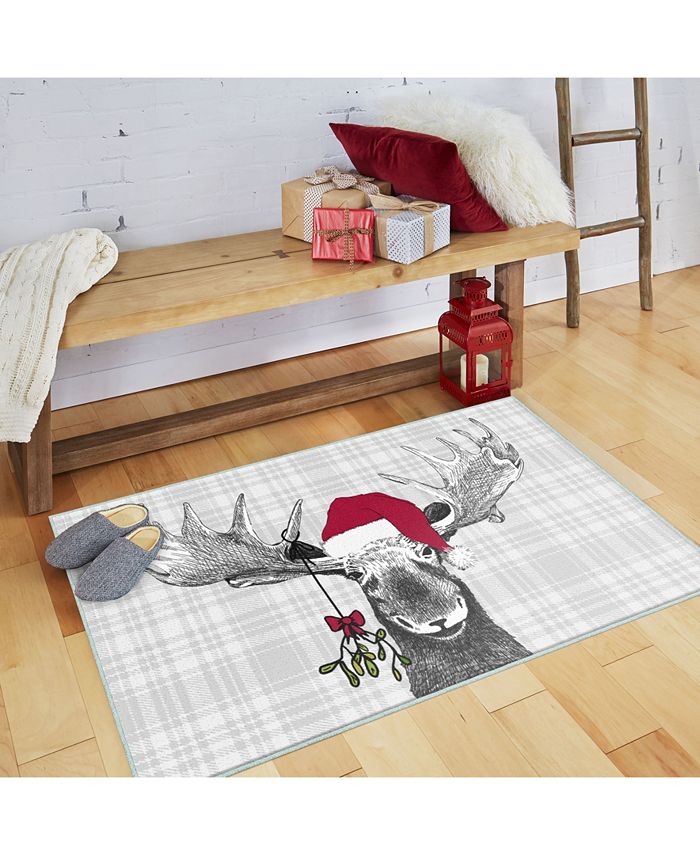Mohawk Holiday Moose Accent Rug, 18" x 30" - Macy's