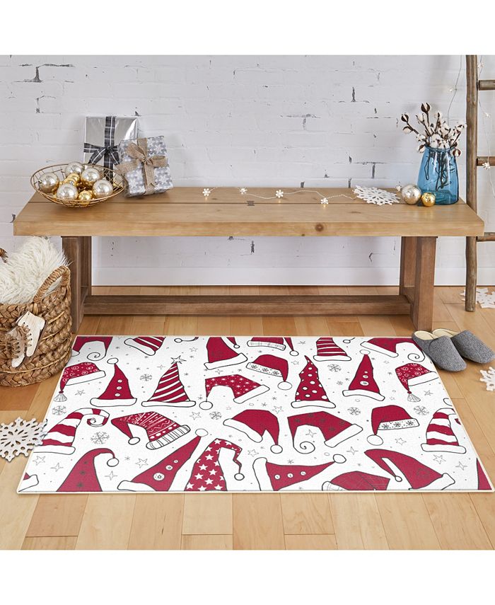 Mohawk Santa Hats Accent Rug, 18" x 30" - Macy's