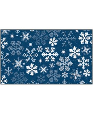 Snowflakes Accent Rug, 18" x 30" - Macy's