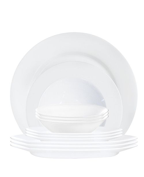 Luminarc Everyday Dinnerware Set White 12pc Set & Reviews - Dinnerware ...