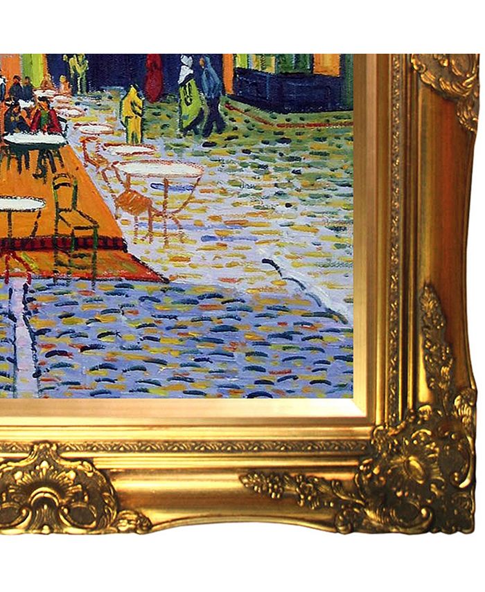 La Pastiche By Overstockart Cafe Terrace At Night with Victorian Frame ...