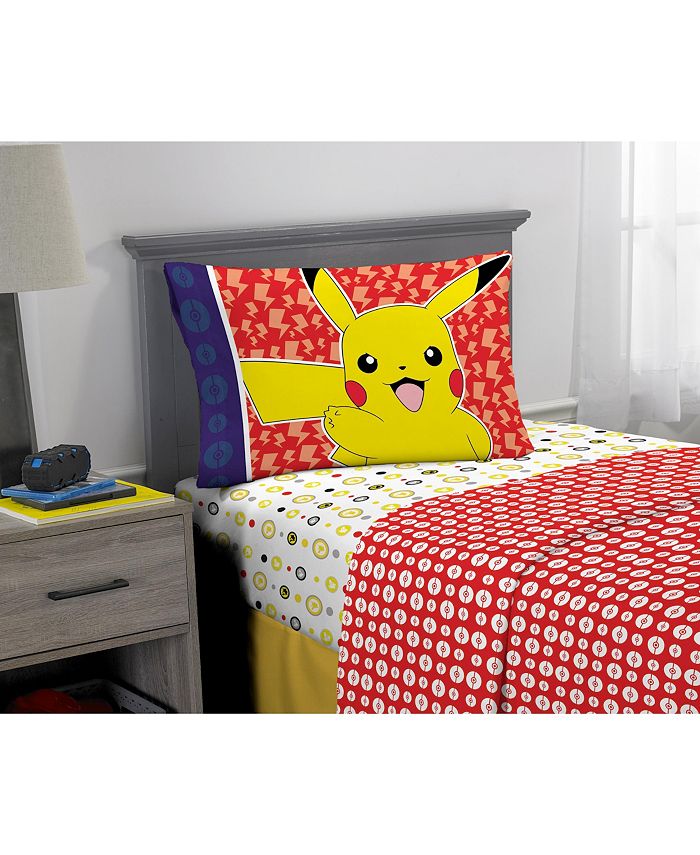 Franco Manufacturing Co Pokemon Pikachu Twin 4-Piece Bed in a Bag - Macy's