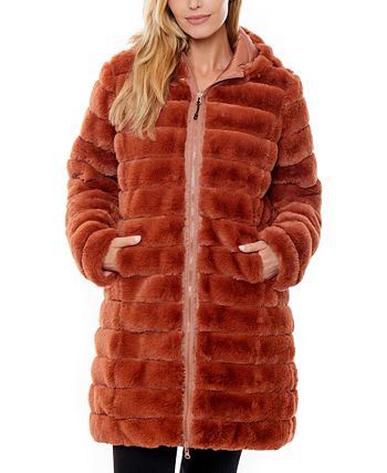 Be Boundless Sphere Reversible Faux Fur/Nylon Coat - Macy's