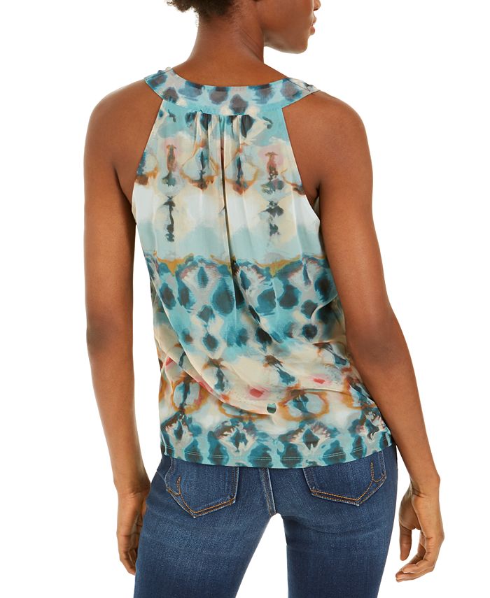 INC International Concepts INC Printed Tie-Front Tank Top, Created for ...