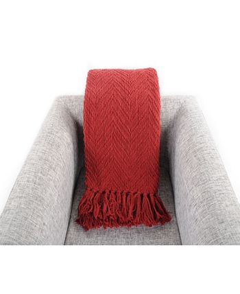 Battilo Knit Zig Zag Textured Woven Micro Chenille Throw & Reviews ...