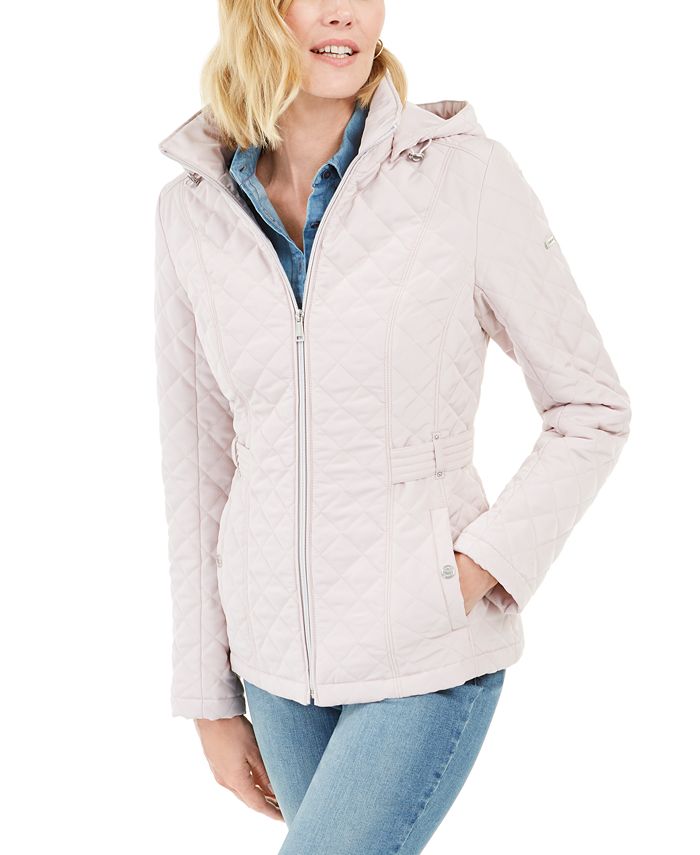 Laundry by Shelli Segal Hooded Quilted Water-Resistant Jacket - Macy's
