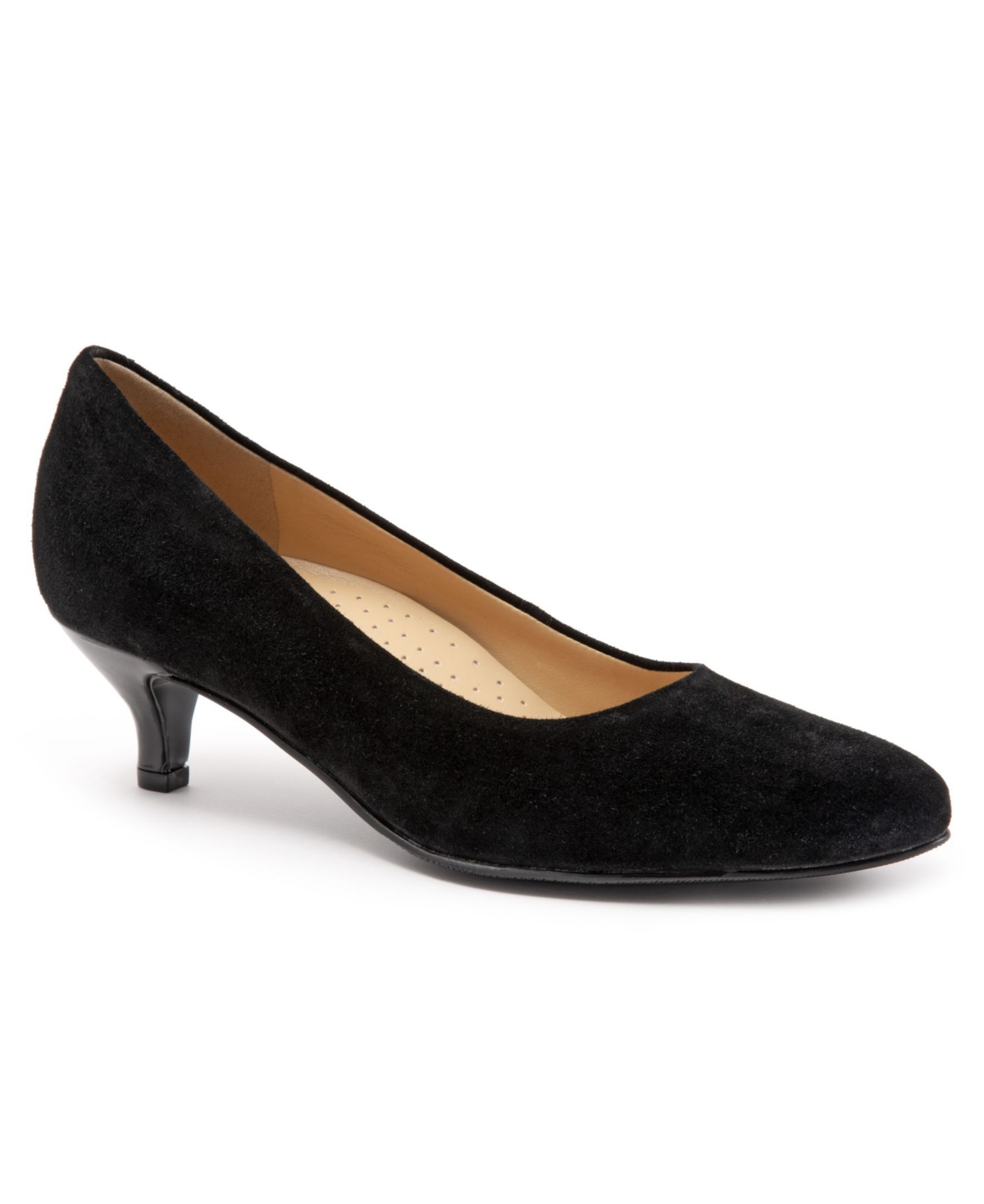 Click here for Trotters Kiera Pump - Black suede prices